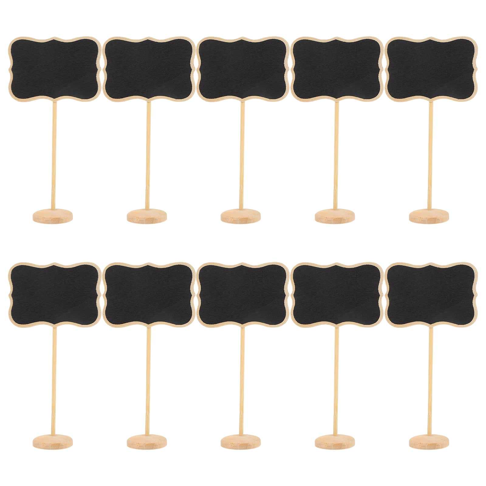10pcs Wood Mini Chalkboard Signs Message Board Tag Signs Sign for ...