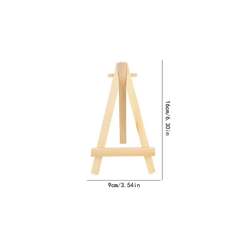 10pcs Wood Mini Easel Frame Desktop Triangle Display Stand Wedding ...