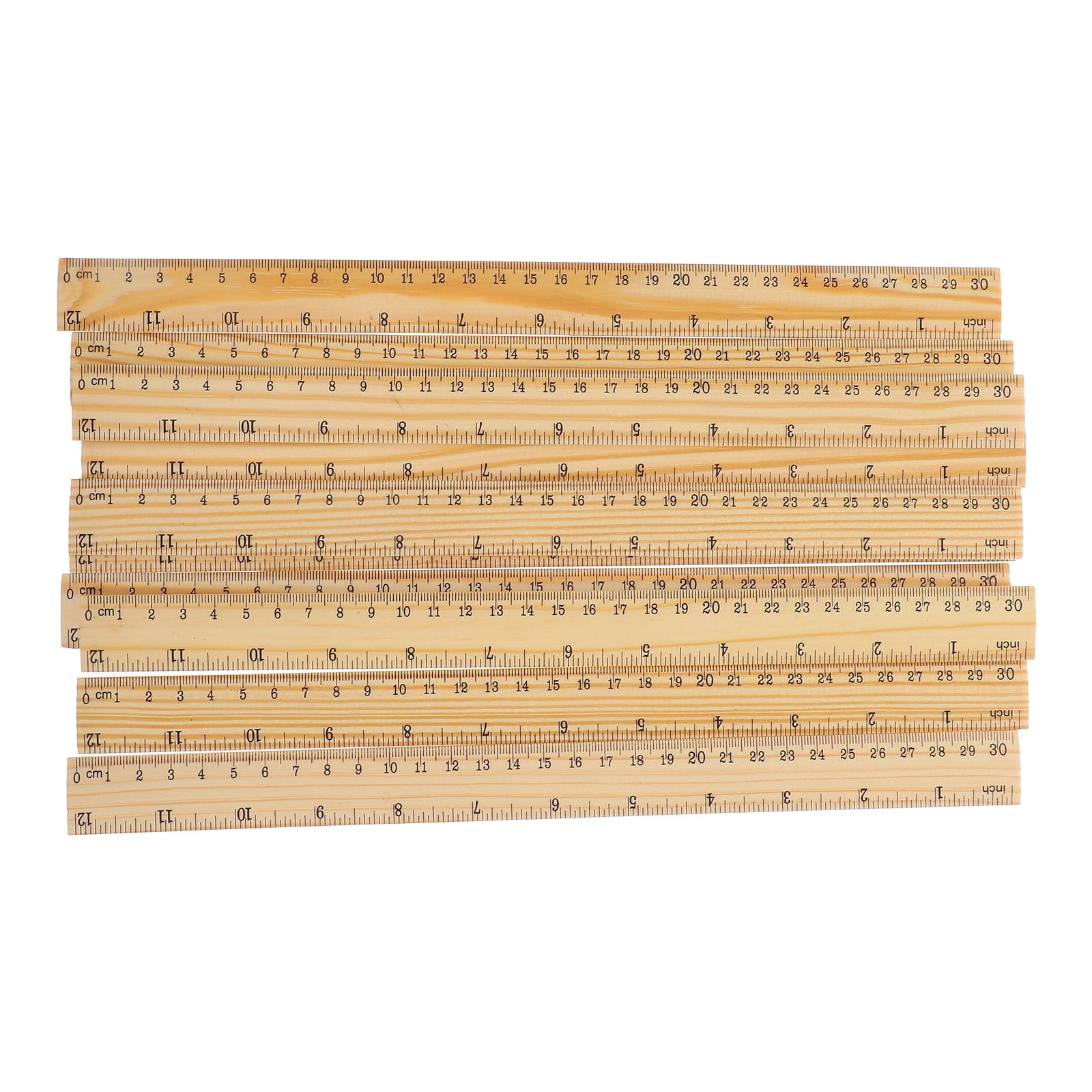 10pcs Wooden Ruler Wood Measuring Ruler Wood Rulers Scale Ruler Ruler ...