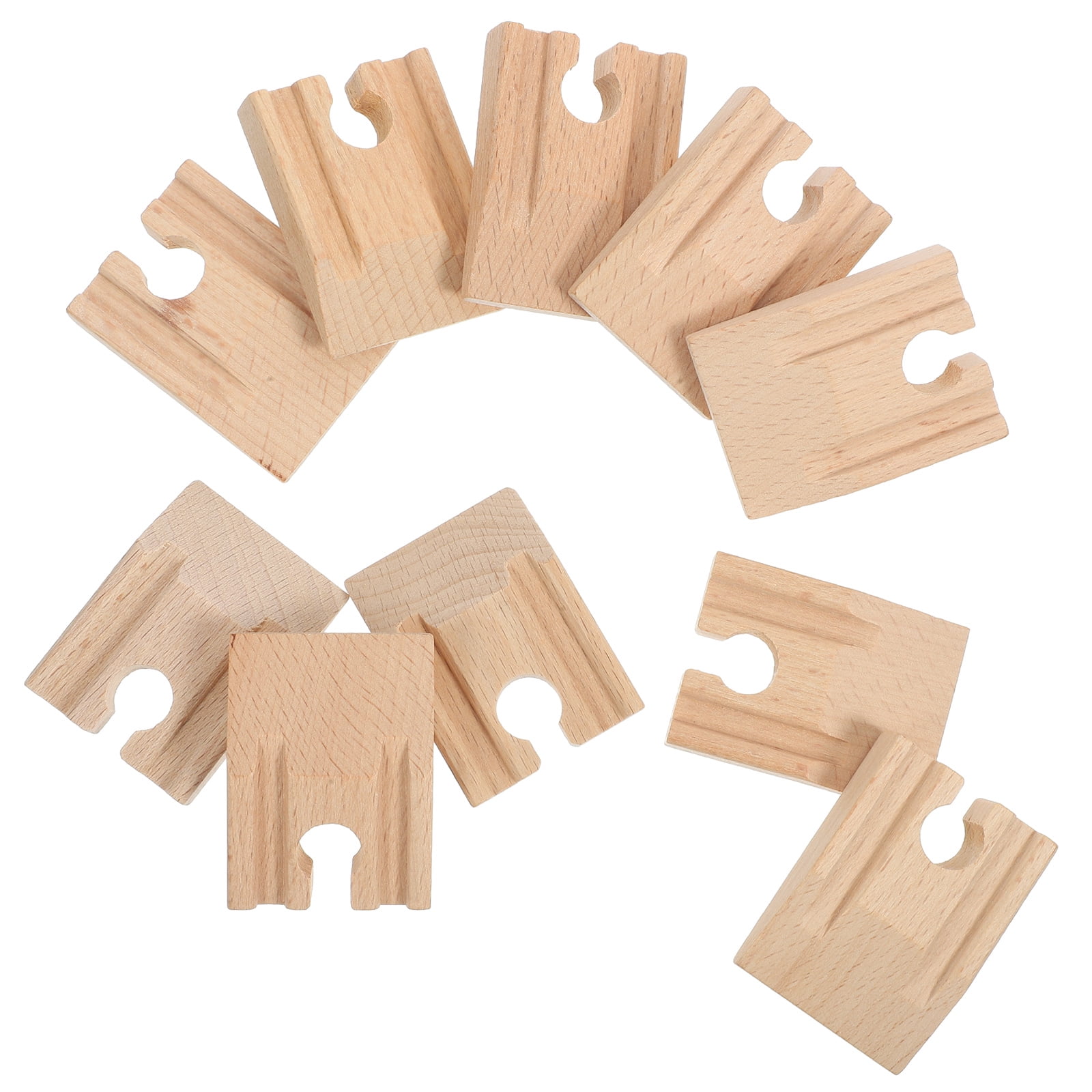 FONDOTIN Concave Train Railway Tracks Wood 10Pcs 2In - Walmart.com