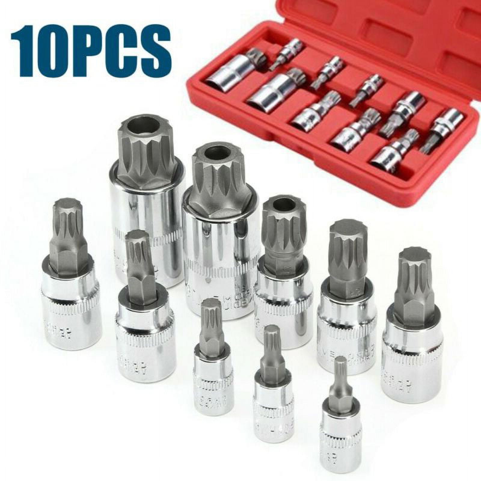 10pcs XZN 12 Point MM Triple Square Bit Socket Steel 4-18mm Tool Set - Walmart.com