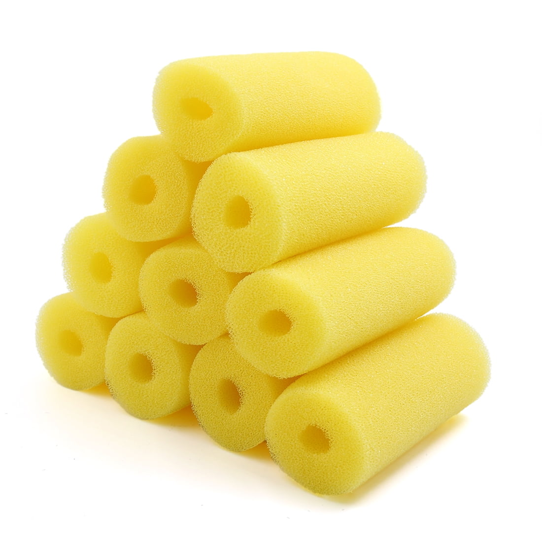 10pcs Yellow 2.6inch Dia Cylinder Aquarium Pre-Filter Sponge Filter ...