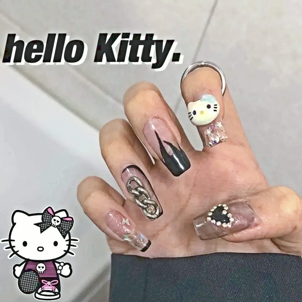 10pcs/box Hello Kitty Wear Armor Handmade Detachable Y2k Millennial ...