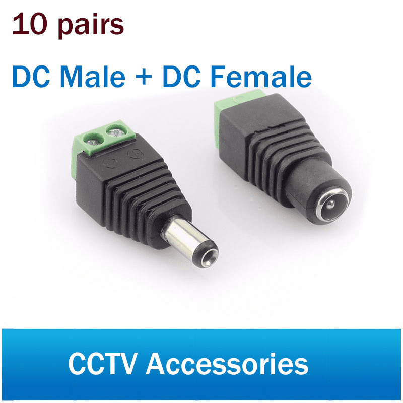 10pcs female male Female Male DC Connectors 5.5mm*2.1mm DC Jack 5V 12V ...