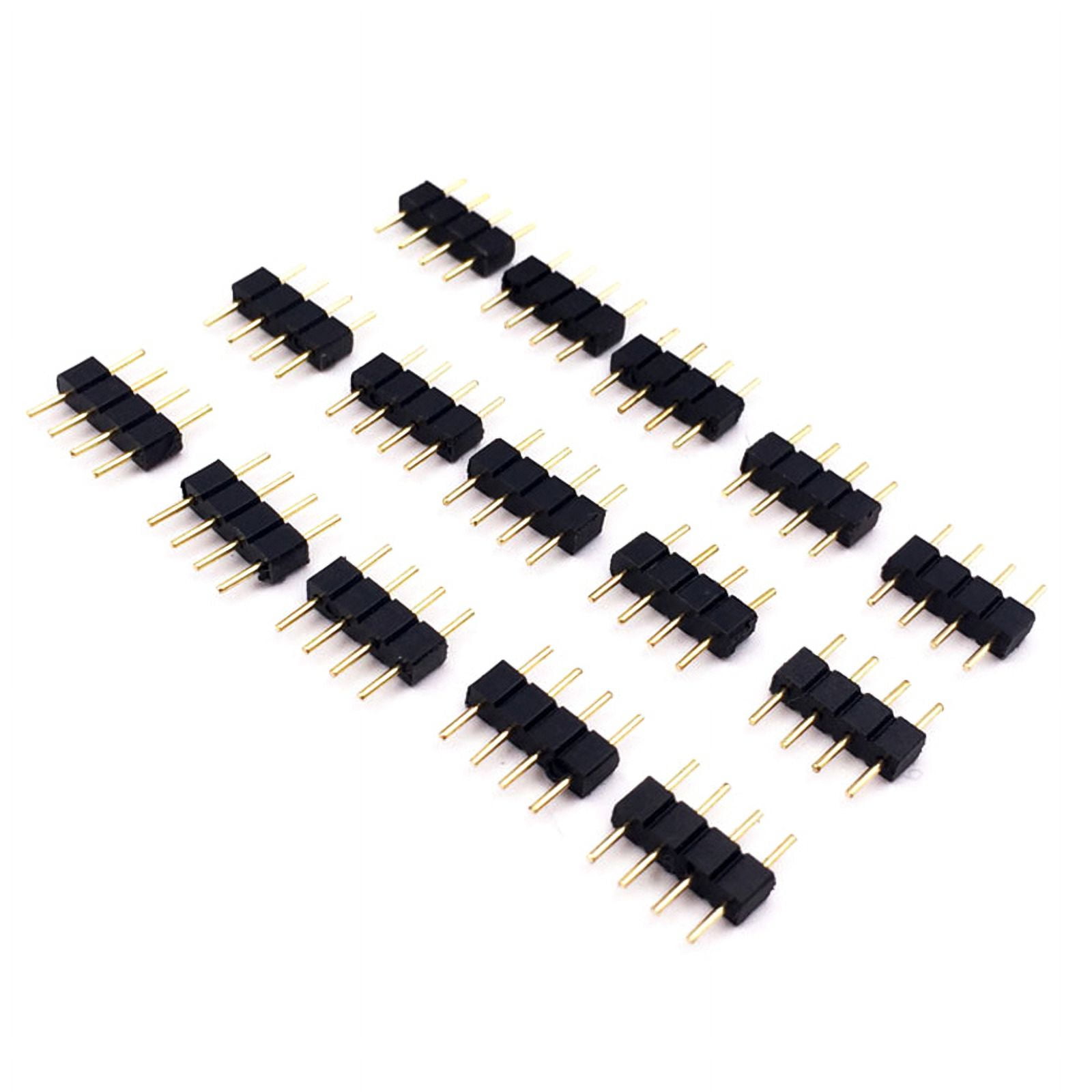 10pcs/lot 4 Pin RGB Connector Adapter pin needle male type double 4pin ...