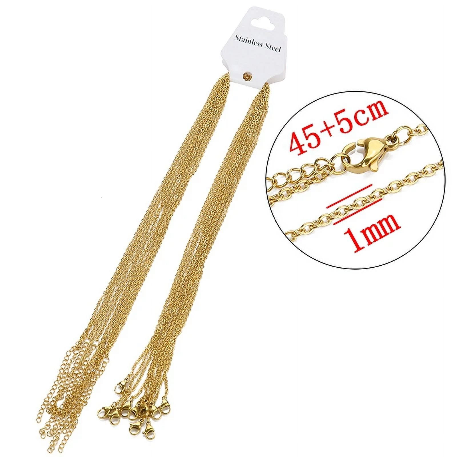 10pcs/lot 45+5cm 45cm 50cm Stainless Steel Adjustable Link Chain ...