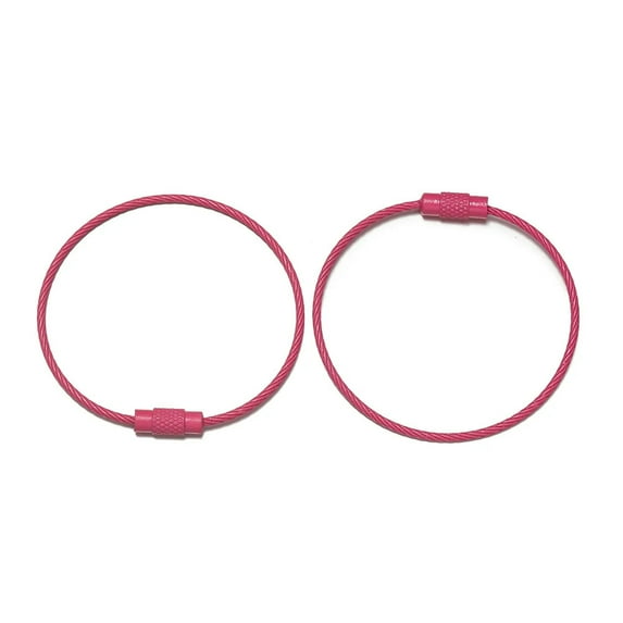 10pcs/lot 50mm Iron Key Ring Colorful Keychain Rings Screw Lock for ...