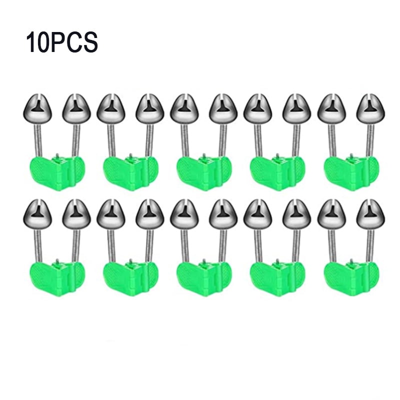 10pcs/lot Fishing Bite Alarms Fishing Rod Bell Rod Clamp Tip Clip Bells ...