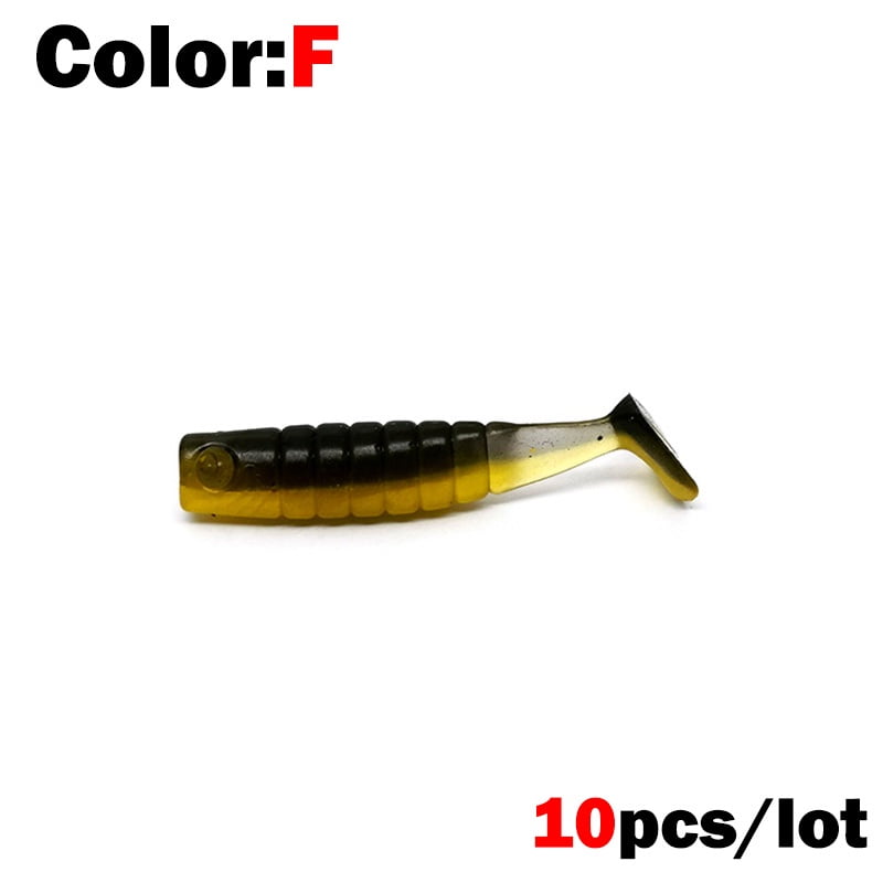 10pcs/lot Rockfish Soft Rubber Soft Lures 4 cm 1g Artificial Soft Worm ...