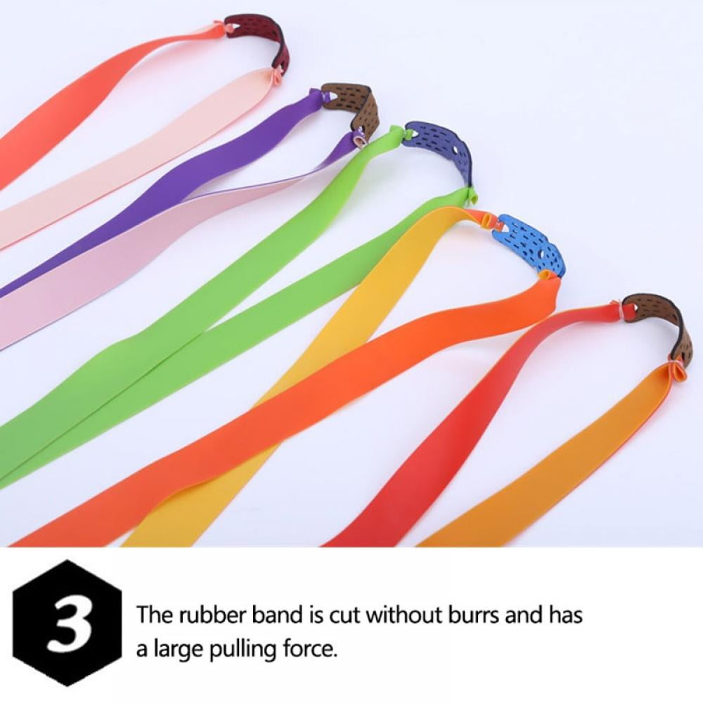 10pcs/lot Slingshot Powerful Elastic Flat Rubber Band Practical Hunting ...