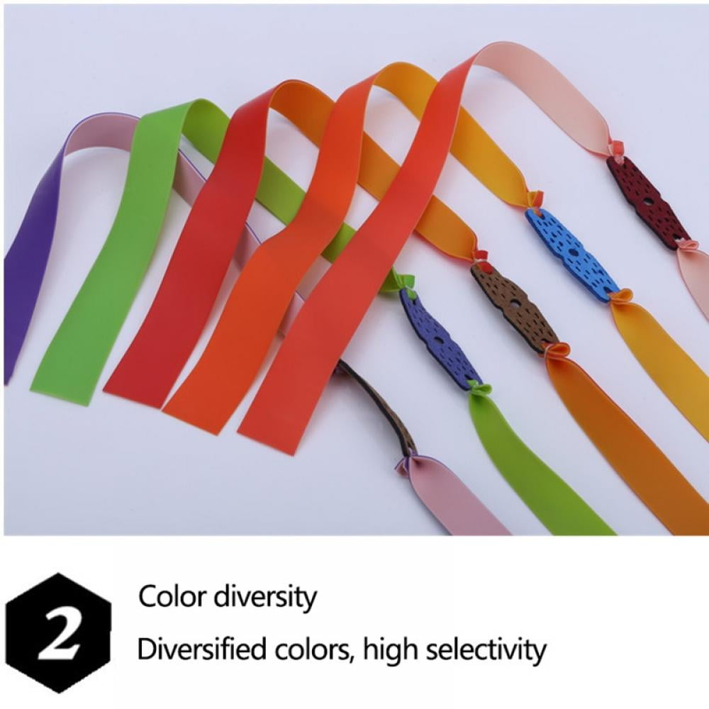 10pcs/lot Slingshot Powerful Elastic Flat Rubber Band Practical Hunting ...