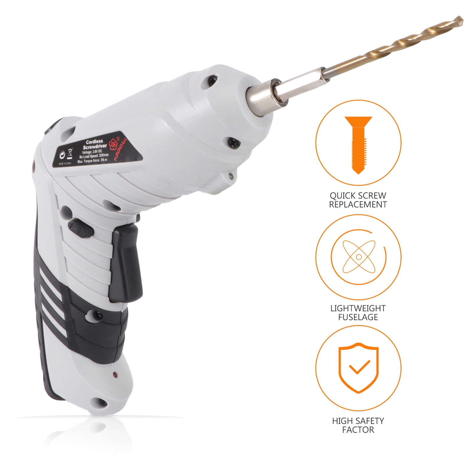 10pcs of One Set Rechargeable Lithium Drill Household Screwdriver Portable Drill Durable Drill ...