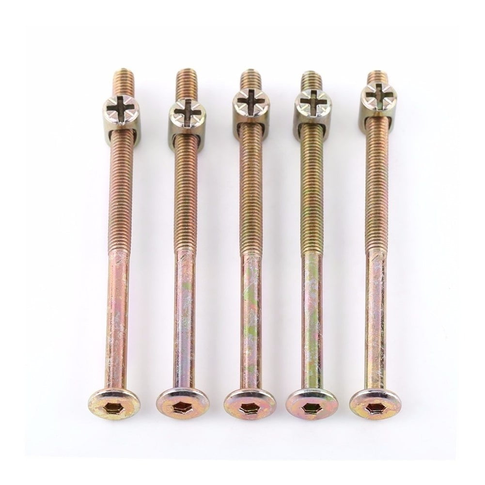 10pcs/pack Carbon Steel Furniture Bolts And Nuts Set With Barrel Nuts ...