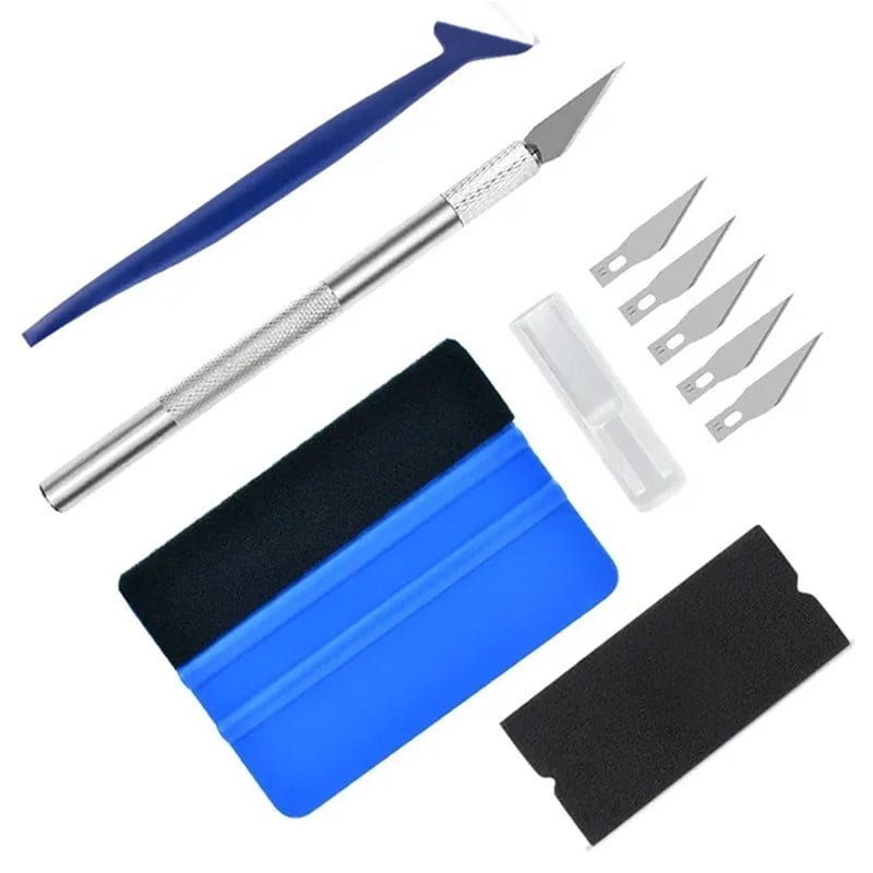 10pcs/set Car Wrapping Tools Kit Vinyl Scraper Cutter Film Squeegee ...