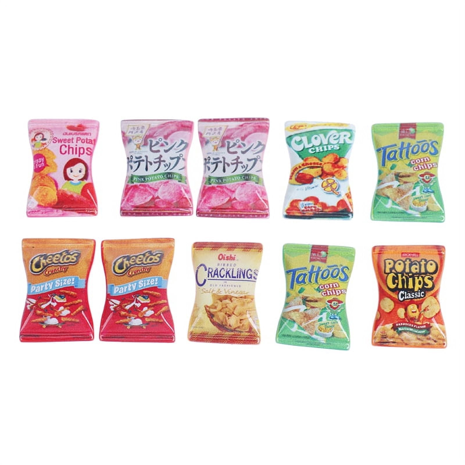 10pcs/set Dollhouse Miniature Kitchen Food Potato Chips DIY Pretend ...