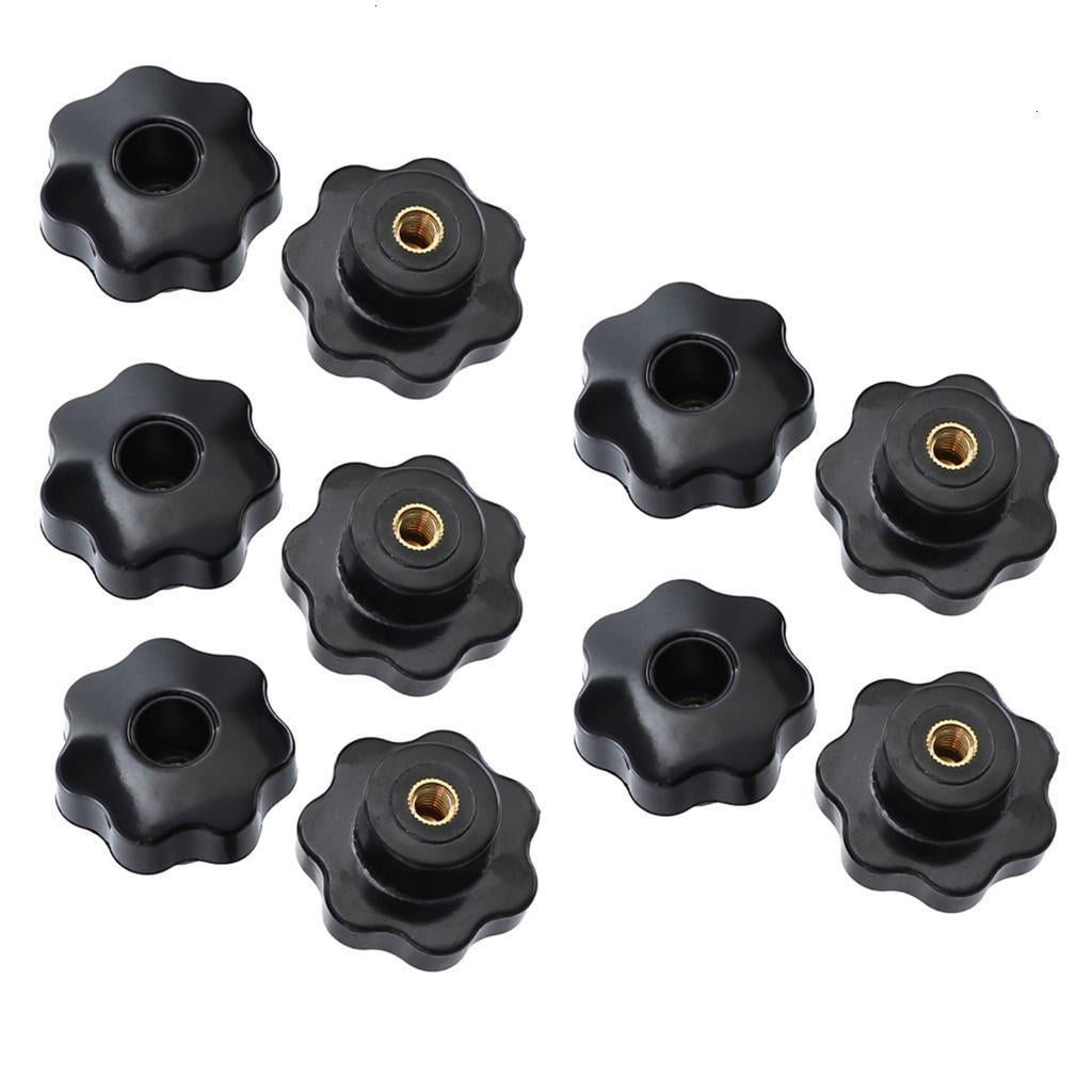 10pcs/set Hand Tighten Nuts Handle Thread Star Mechanical Thumb Nuts ...