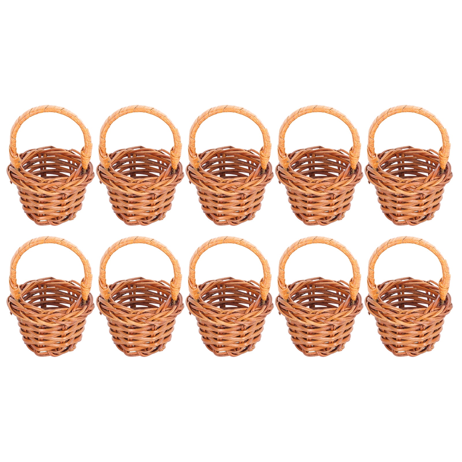 10pcs woven baskets with handles farmhouse small basket wedding candy ...