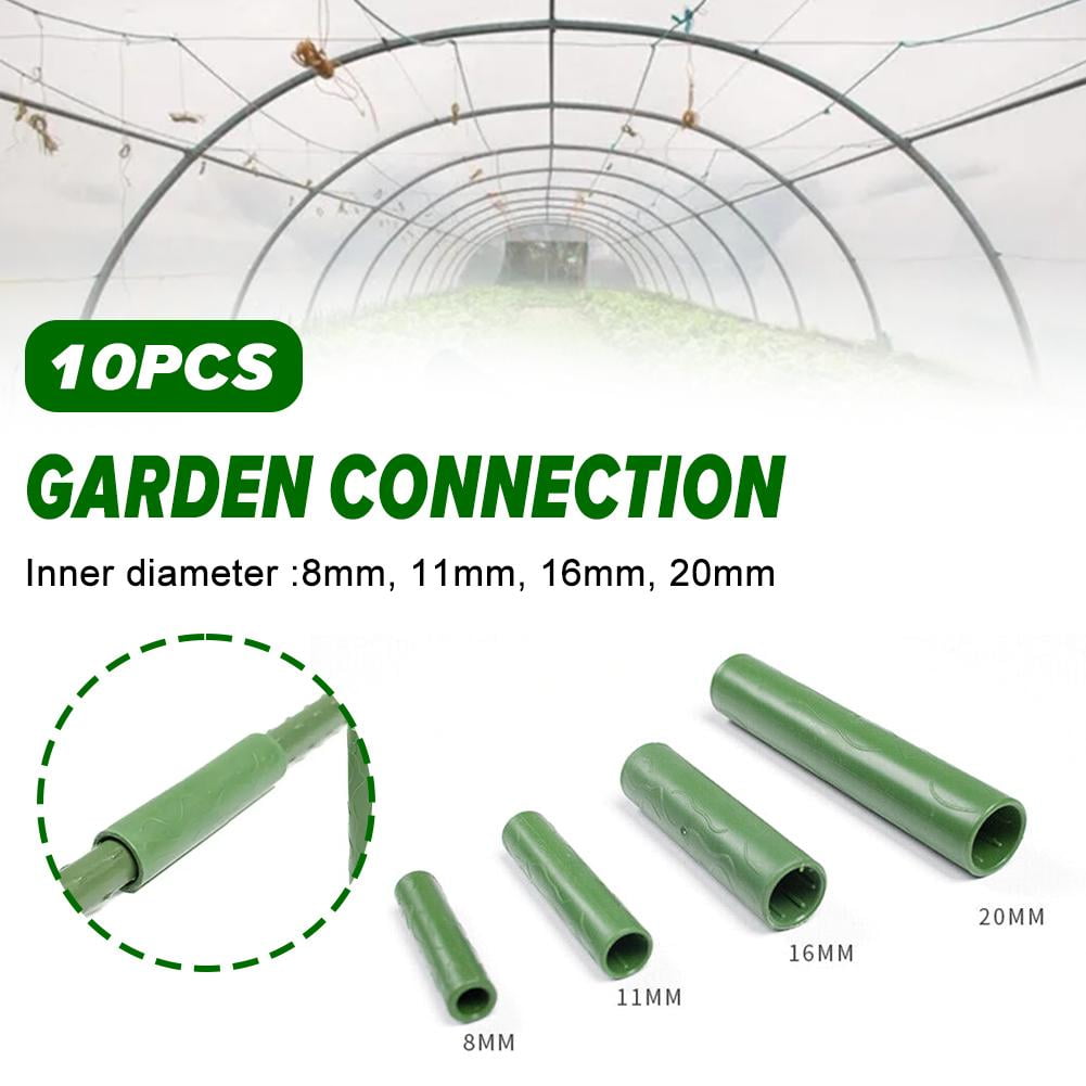 10pcs16mm Gardening Connectors Connecting Pipe Climbing Vine Plastic ...