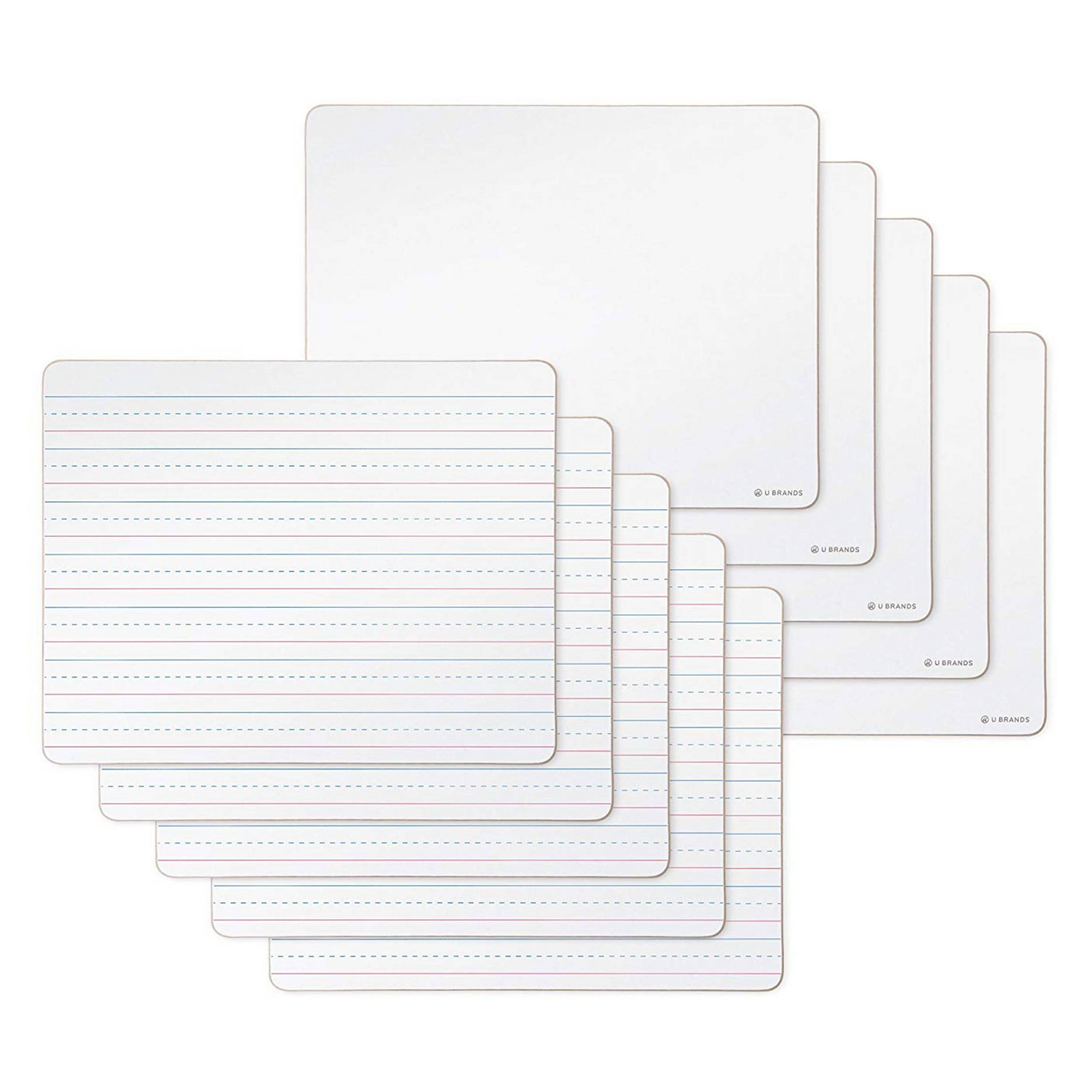 10pk 12"x9" Double Sided Dry Erase Lap Boards: Whiteboard Presentation ...