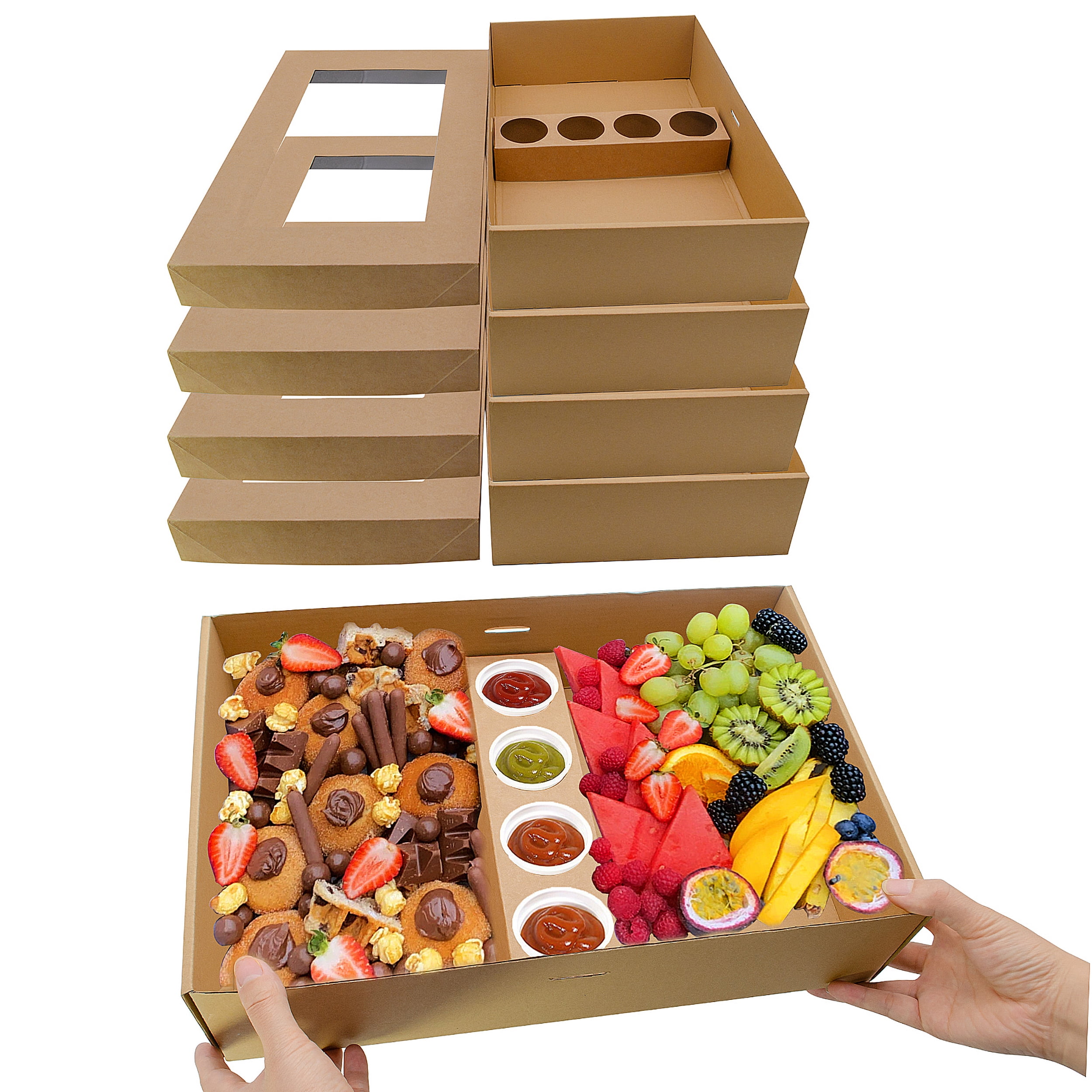 10pk 15" x 10" x 3.5" Party Serving Catering Tray Box To Go, Heavy Duty ...