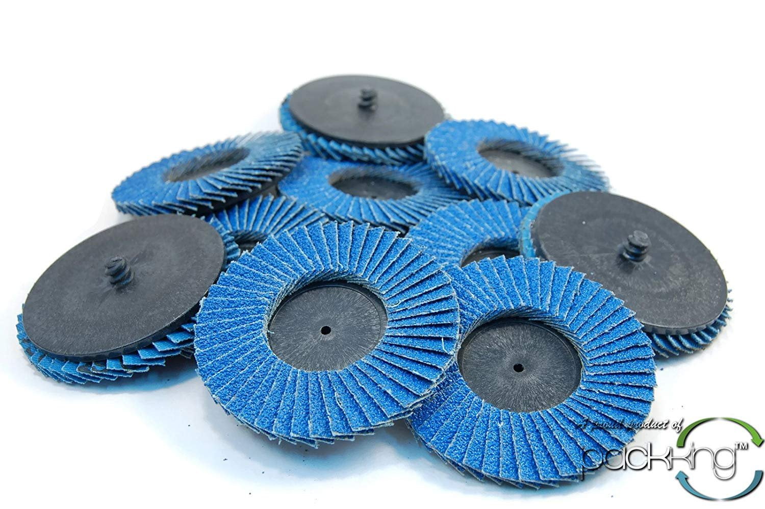 10pk 3" Inch 40 Grit Flap Sanding Disc Wheels Type R Roloc Threaded ...