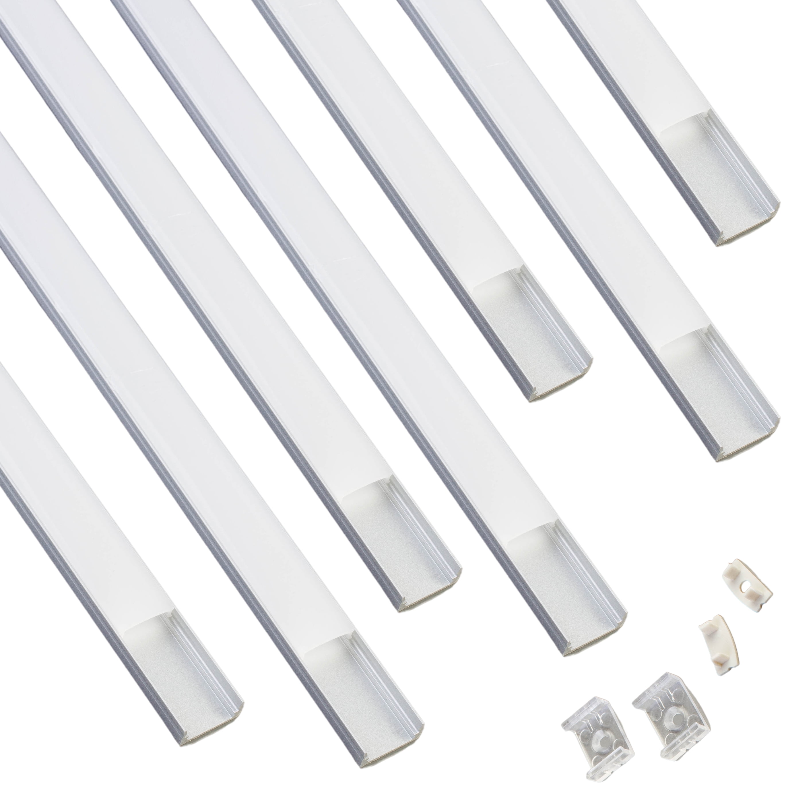 10pk 5ft U shape Aluminum channel for LED light strip 6mm 8mm 10mm and ...
