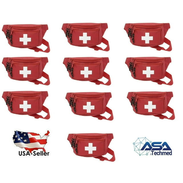 AsaTechmed Lifeguard Baywatch Style 10-Pack First Aid Fanny Packs ...