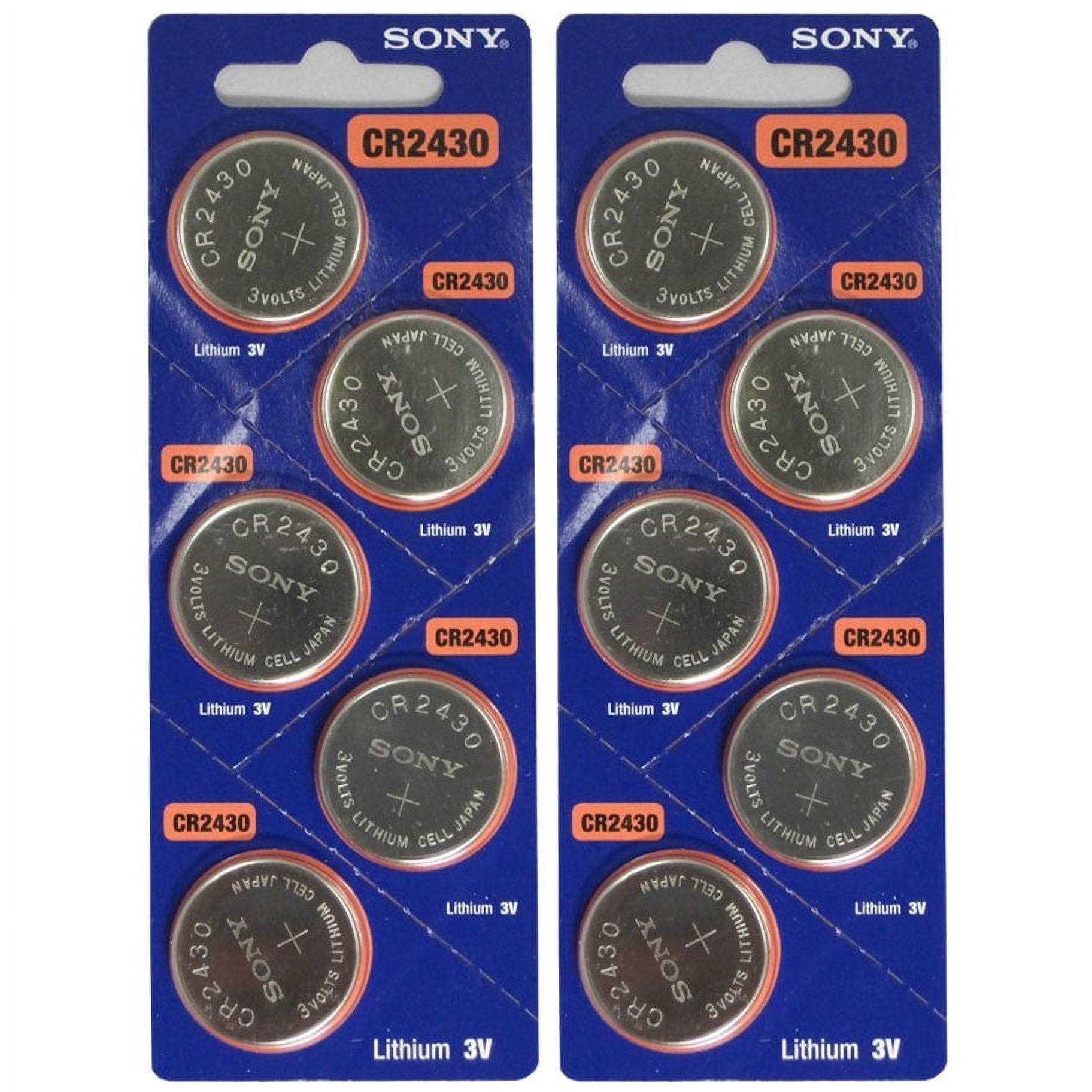 10pk Sony Coin Cell Battery CR2430 3V Lithium Compatible with DL2430, BR2430 - Walmart.com