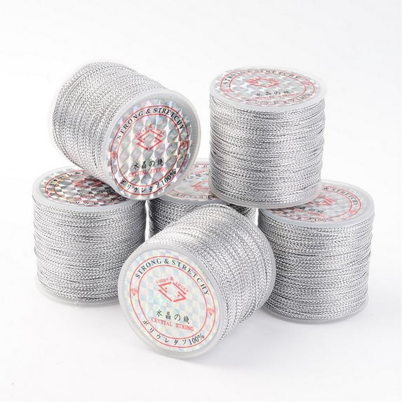 10rolls Metallic Thread Embroidery Thread In Silver Color 0.8mm wide ...