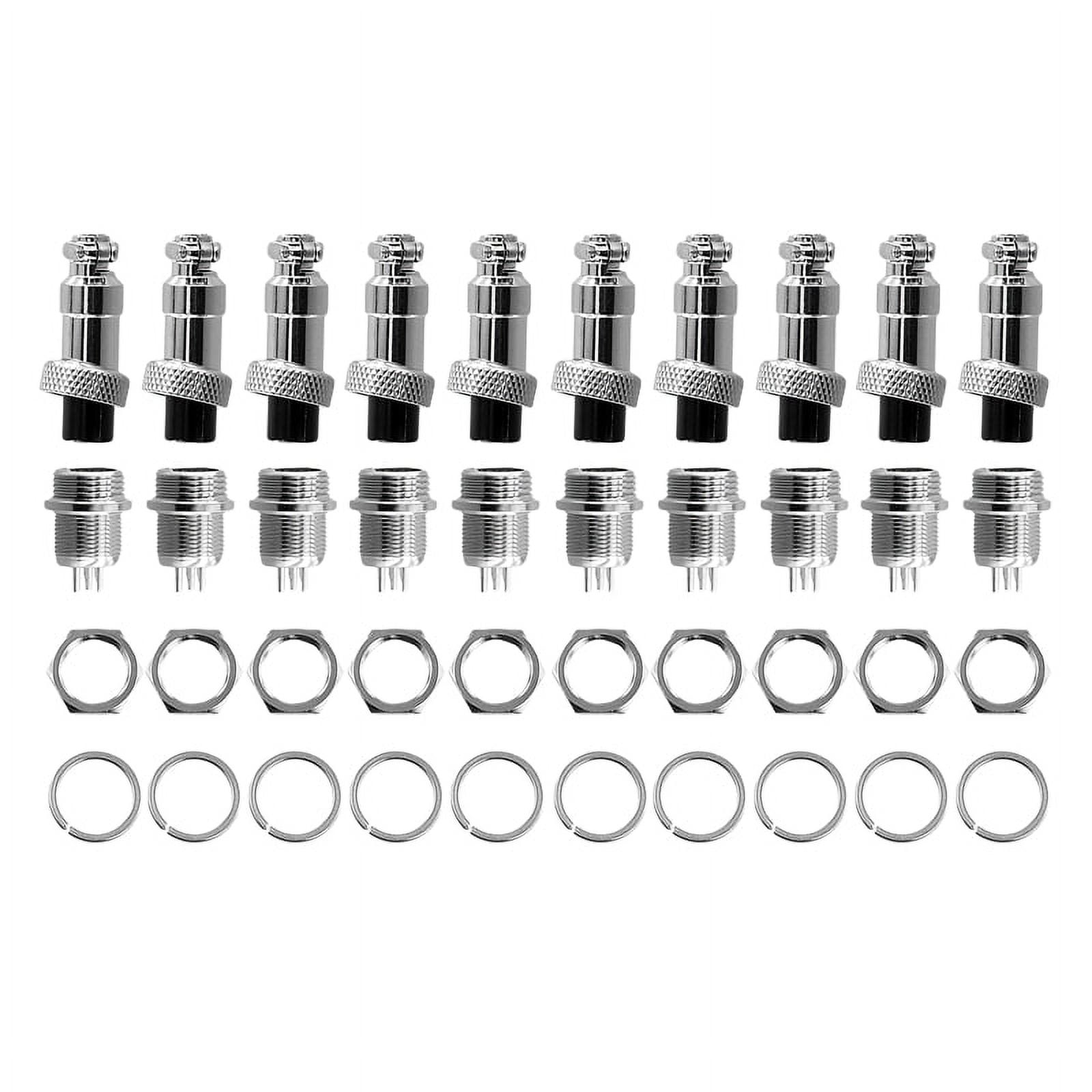 10set M12 3 Pin 12mm Aviation Connector Male + Female Circular Air ...