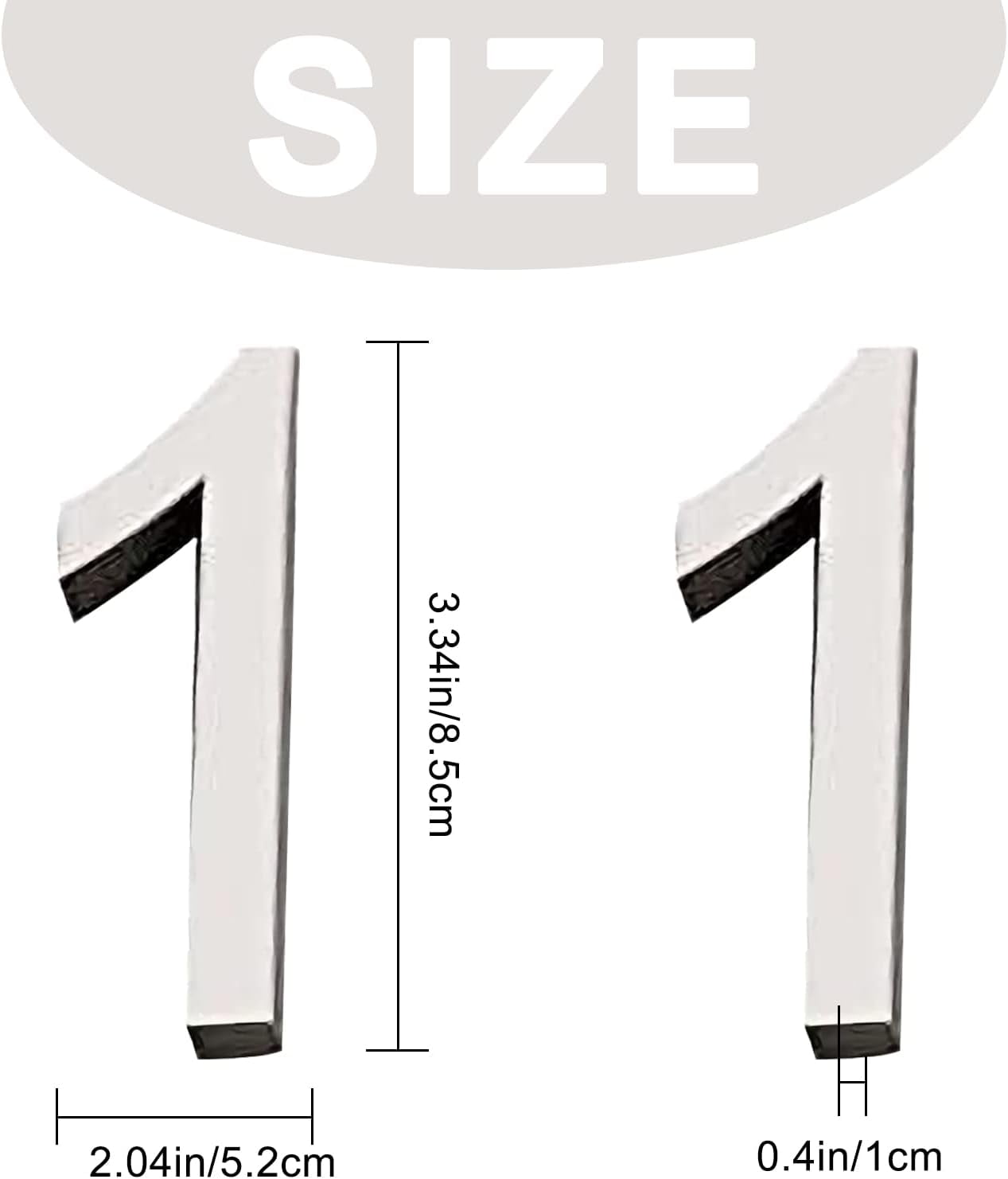 10sets 10pcs Mailbox Numbers 1 House Address Number Stickers Self ...