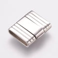 10sets Tarnish Resistant 304 Stainless Steel Fold Over Clasps Smooth ...
