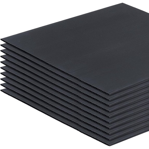 10sheets 10 Pack Black Corrugated Plastic Sheets 11.8x11.8inch Squares ...