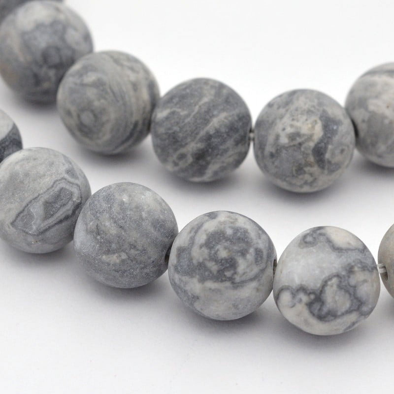 10strands 10strands Natural Map Stone/Polychrome Jasper/Picasso Stone ...