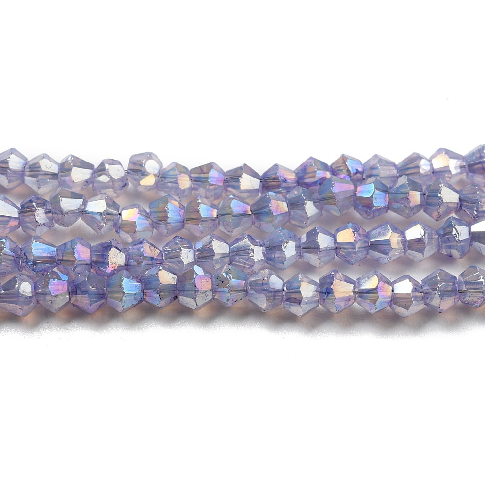 10strands Baking Painted Transparent Glass Beads Strands Imitation ...