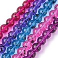 10strands Glass Beads Strands Spray Painted Round Mixed Color 10mm Hole ...