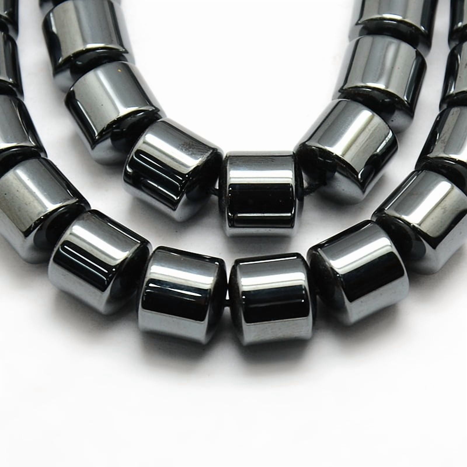 10strands Grade AA Non-magnetic Hematite Column Beads Strands Non ...