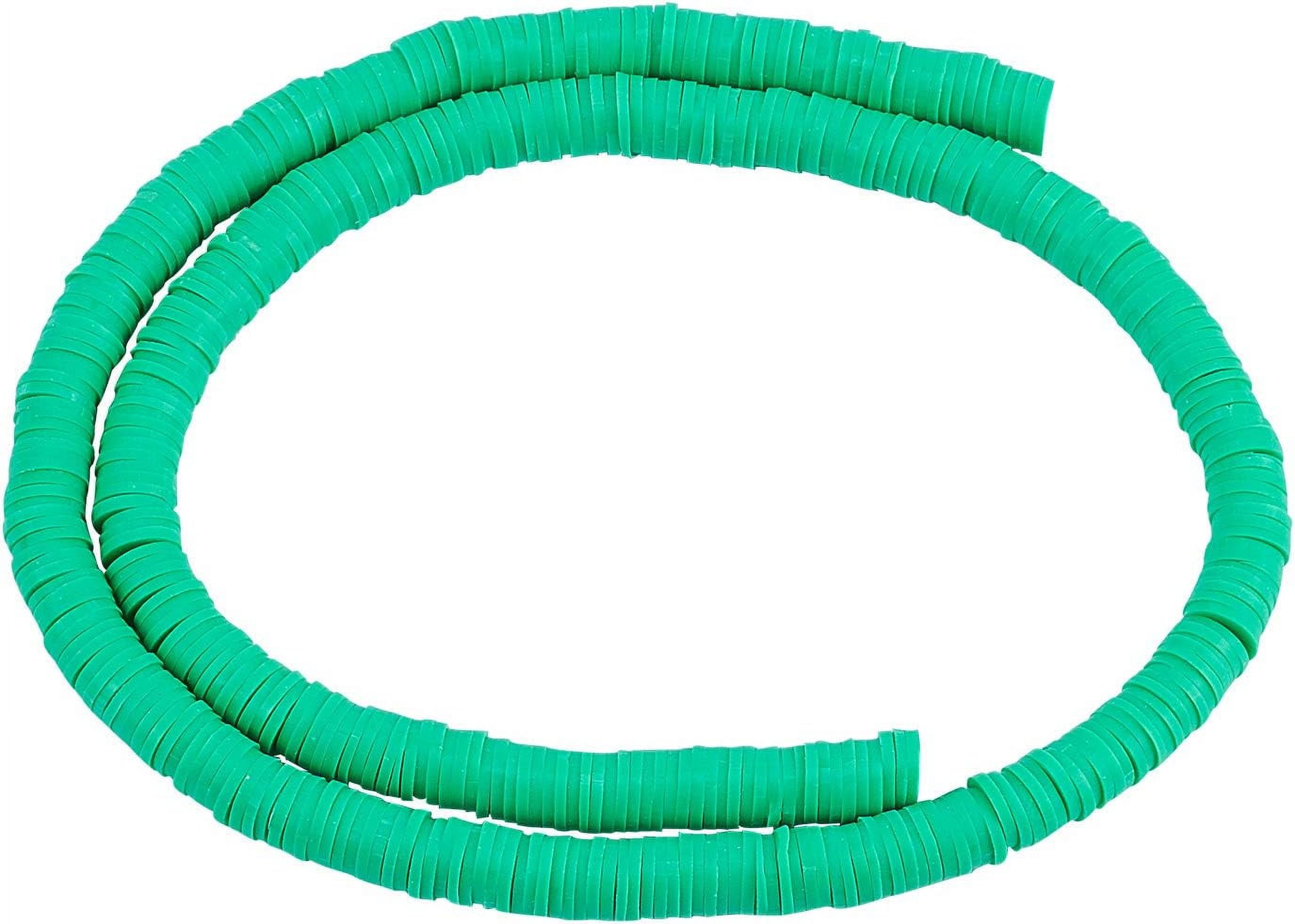 10strands Green Flat Round Polymer Clay Beads 6mm Heishi Beads for DIY ...