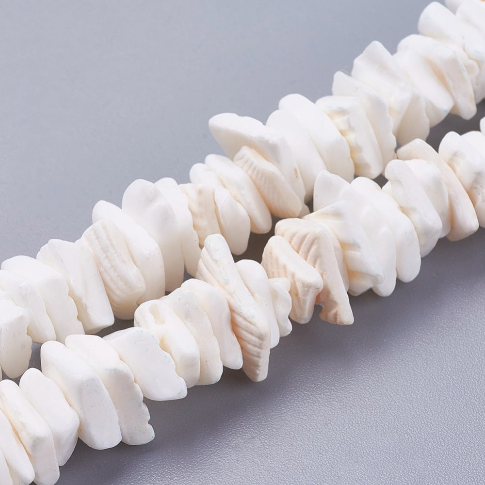 10strands Natural Sea Shell Beads Strands Dyed Square Heishi Beads ...