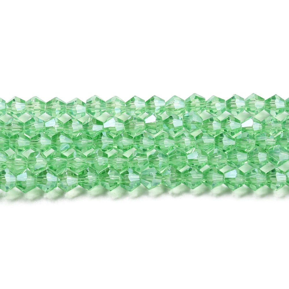 10strands Transparent Electroplate Glass Beads Strands Pearl Luster ...