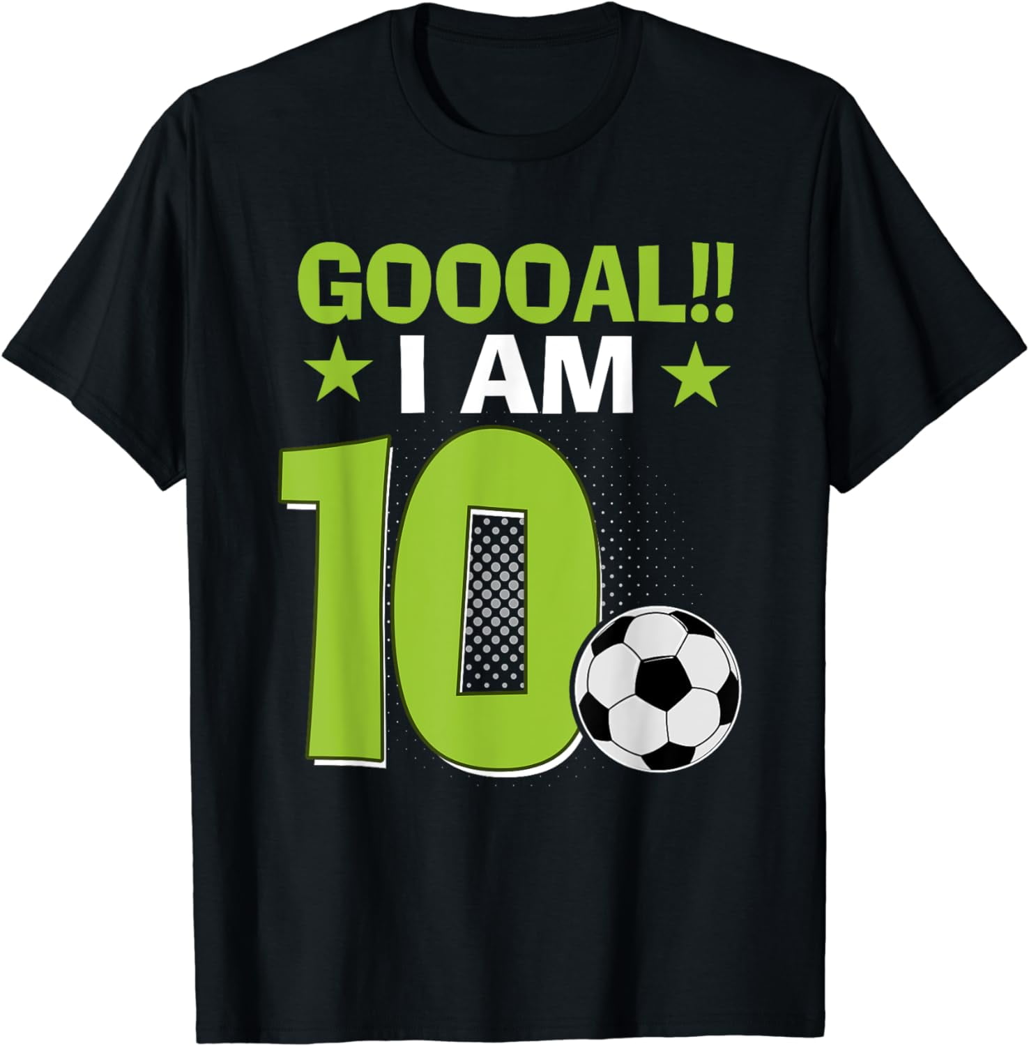 10th Birthday Boy Soccer Football Goal 10 Years Old T-Shirt - Walmart.com