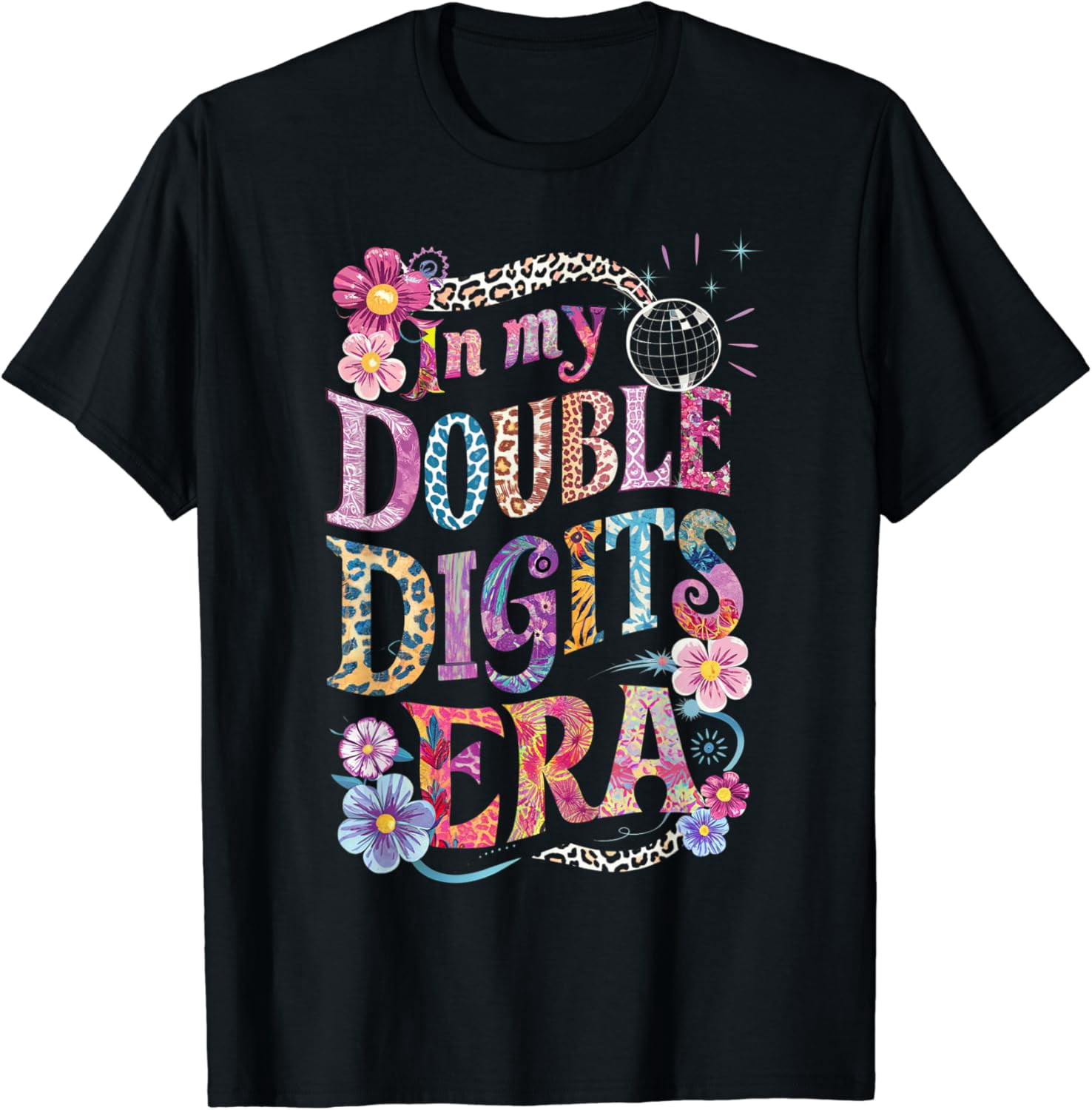 10th Birthday Girl In My Double Digits Era Retro 10 Year Old T-Shirt ...