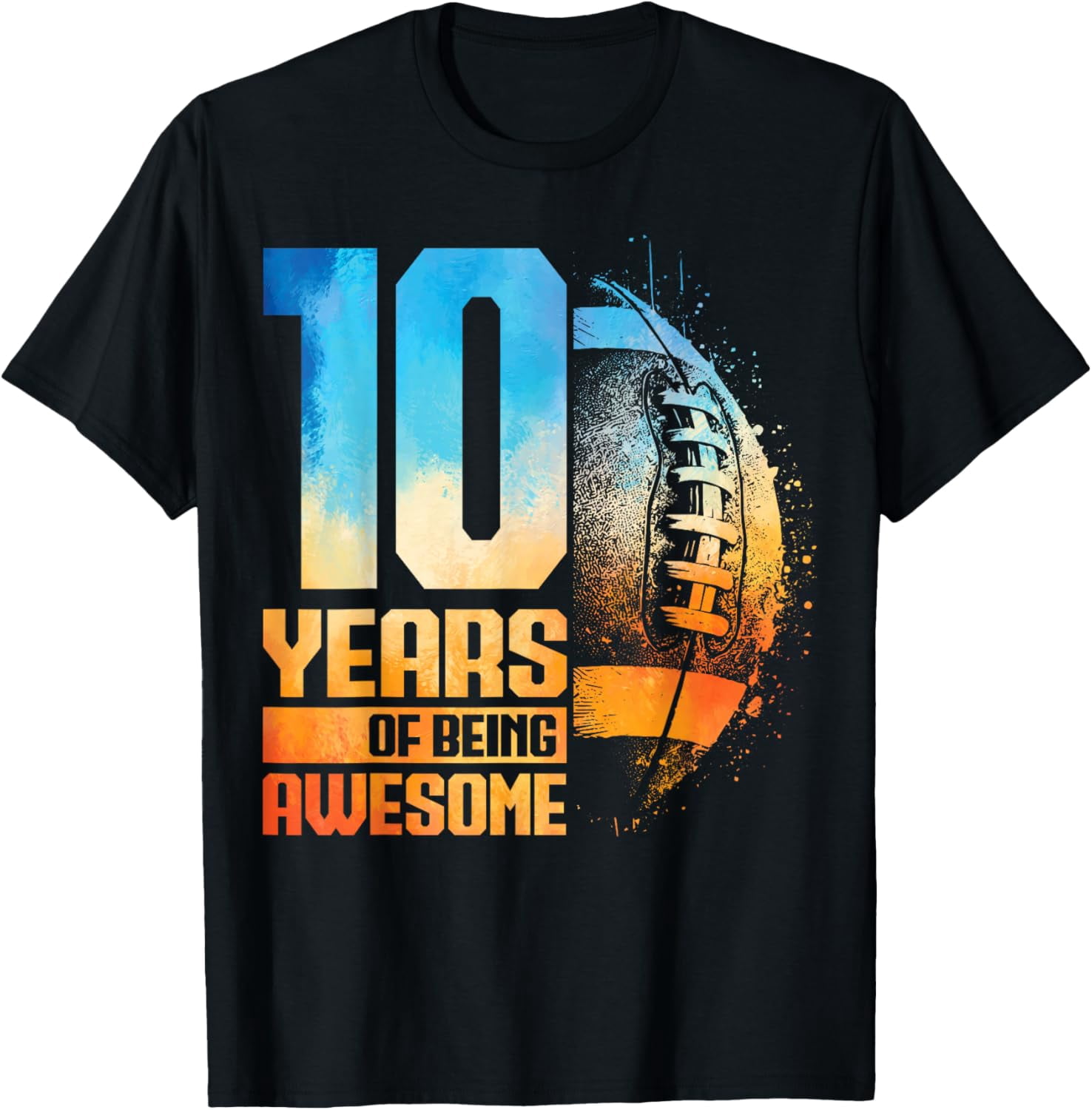10th Birthday Retro American Football 10 Years Old T-Shirt - Walmart.com