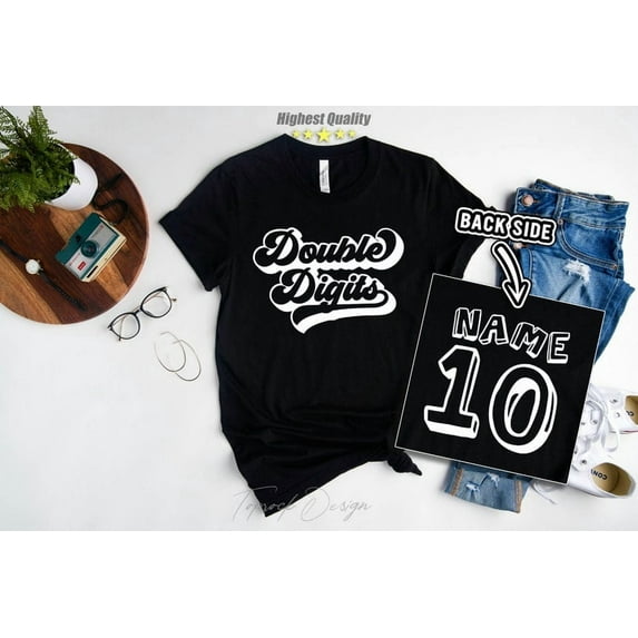 10th Birthday Shirt, Double Digit Girls Birthday, Double Digits ...