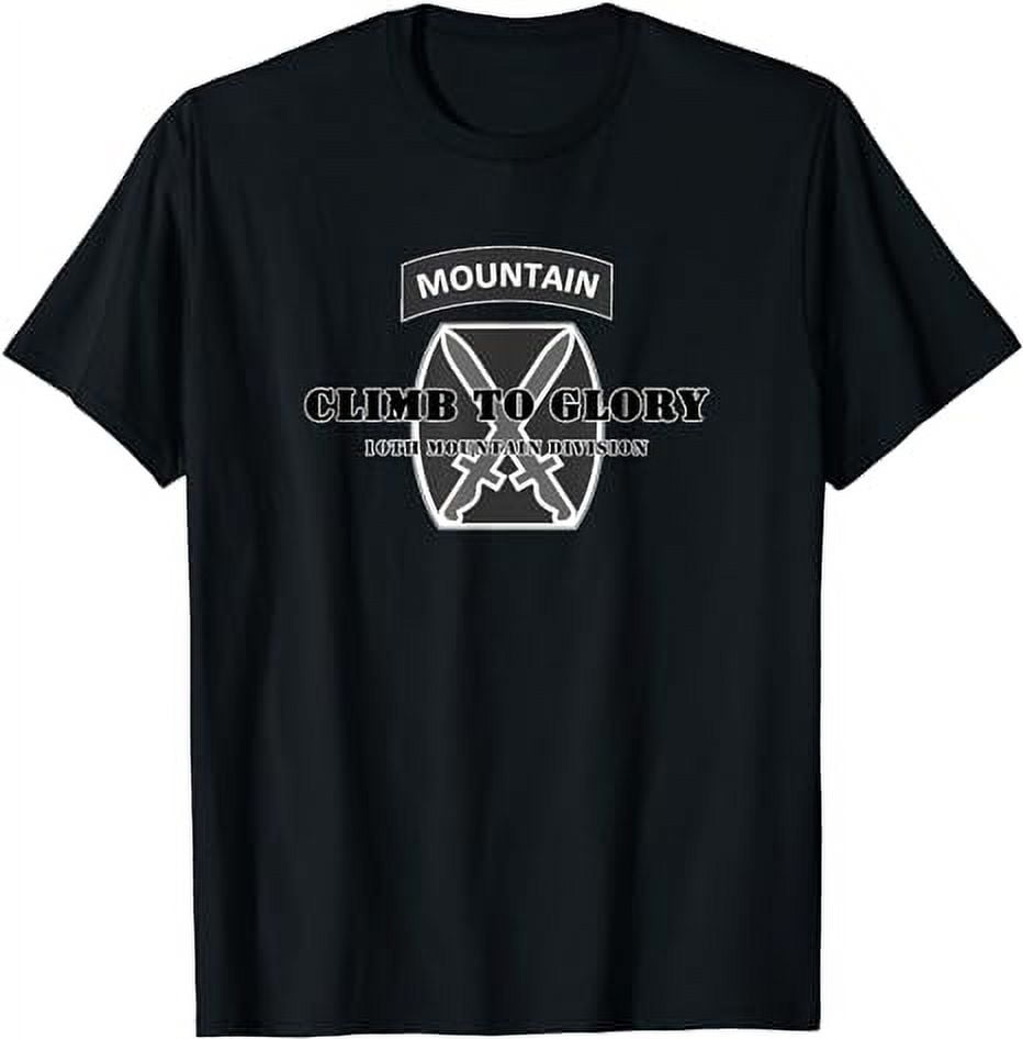 10th Mountain Division Emblem with Motto Army Veteran Gift T-Shirt ...