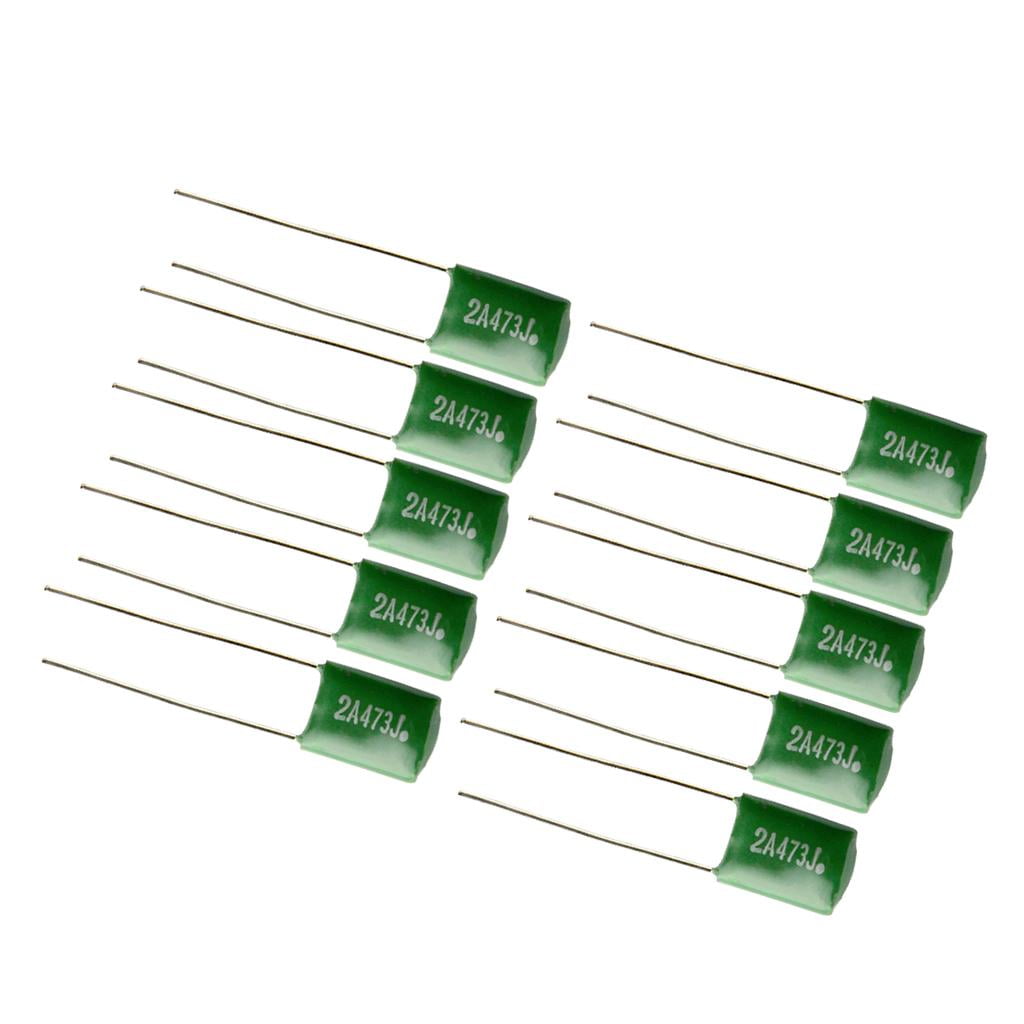 10x 0.047/2A473J Polyester Film Capacitors DIY For Electric Guitar ...