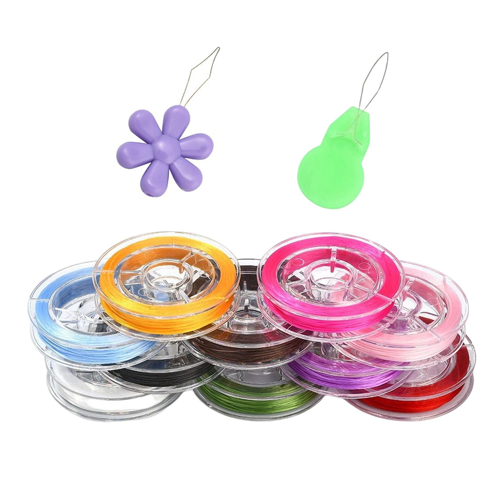 10x 0.8mm Beading Cord Rope, Jewelry Cord String, Stretch Wire Colored ...