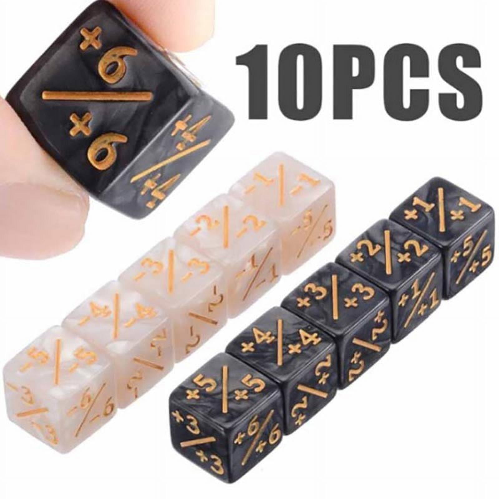 10x 14mm 6 Side Counting Dice +1/-1 Dice Kids Toy For Gathering Game ...
