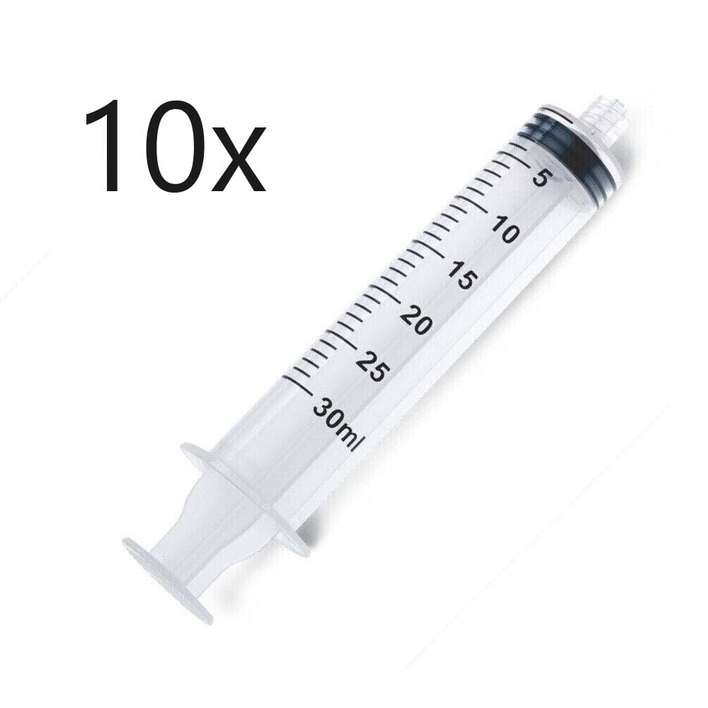 10x 30mL Syringe Luer Lock Screw-in Tip Liquid Medical Plastic Sterile ...