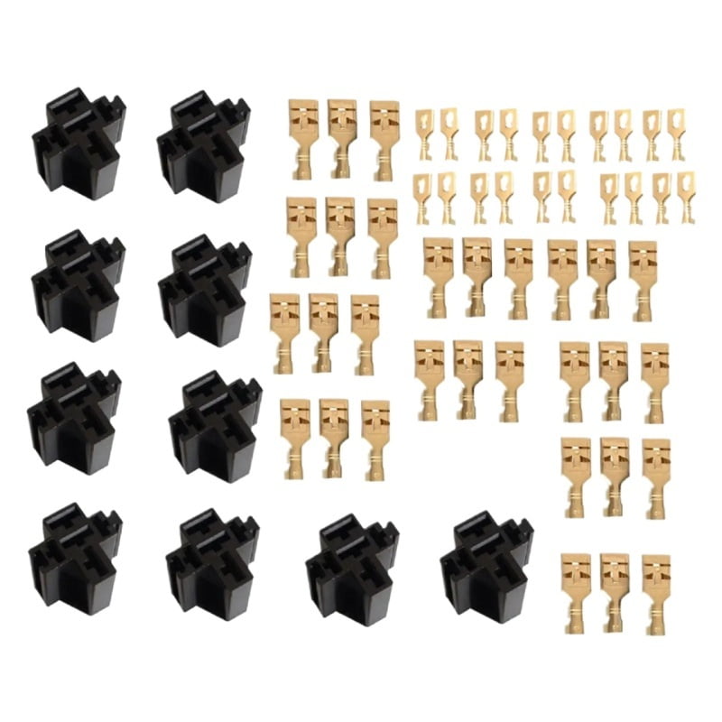 10x 5 Pin Automotive Relay Socket Connector Holders 80A Replacement ...